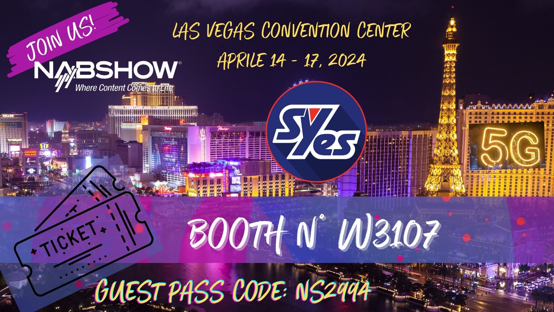 Join Us at NAB Show 2024 for an Unforgettable Experience! - syes.eu